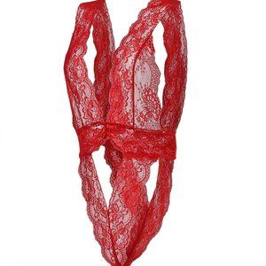 Intimates & Sleepwear | Red Lace Bodysuit | Poshmark
